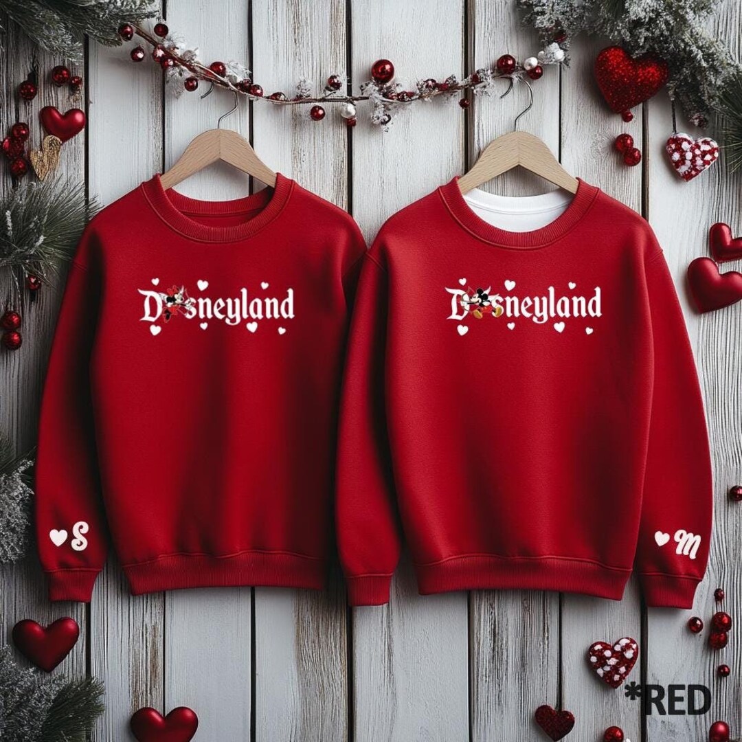 Custom Couple Matching Disney Sweatshirt, Disney Valentine’s Day ...