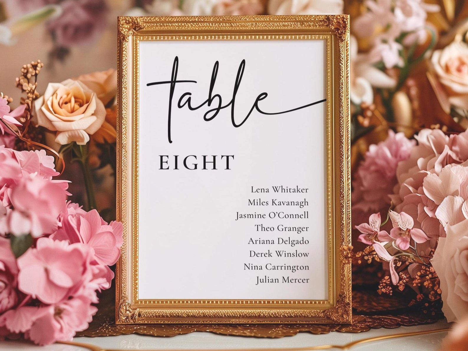 Wedding Table Number Sign, Table Name List Place Card, Table Number ...