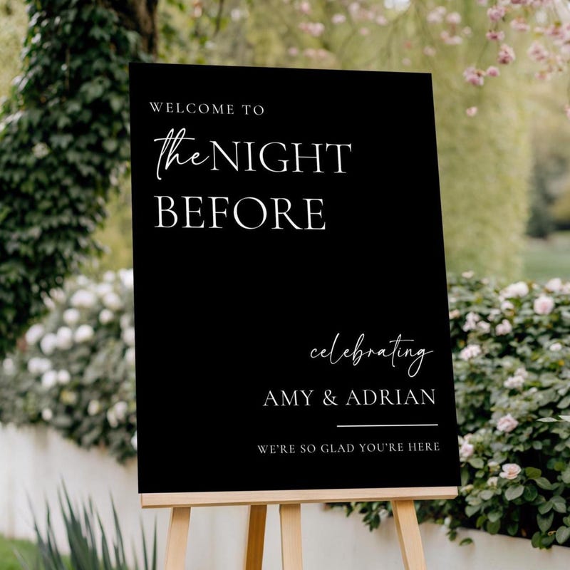 The Night Before Sign - Etsy