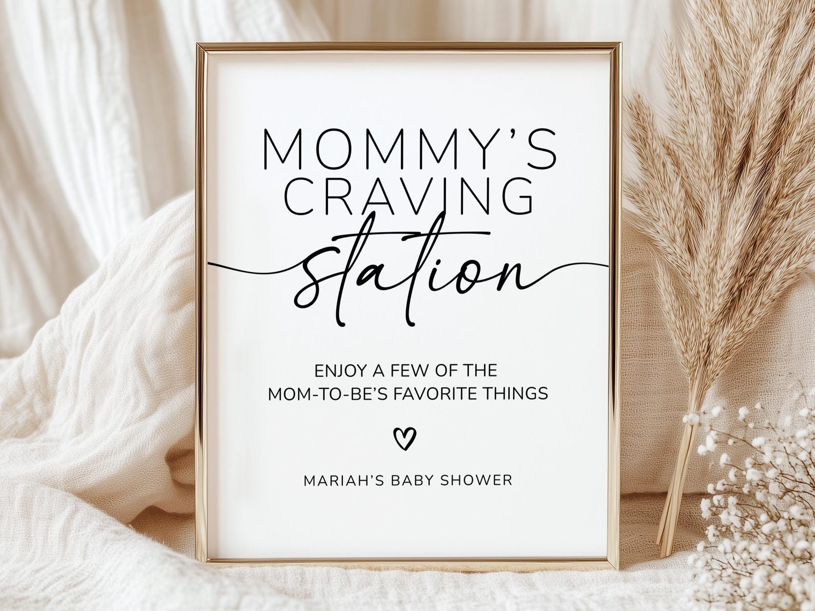 Mommy’s Craving Station, Dessert Station Sign, Baby Shower Craving ...