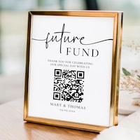 House Fund Sign, House QR Code Sign, Printable QR Code for Wedding ...