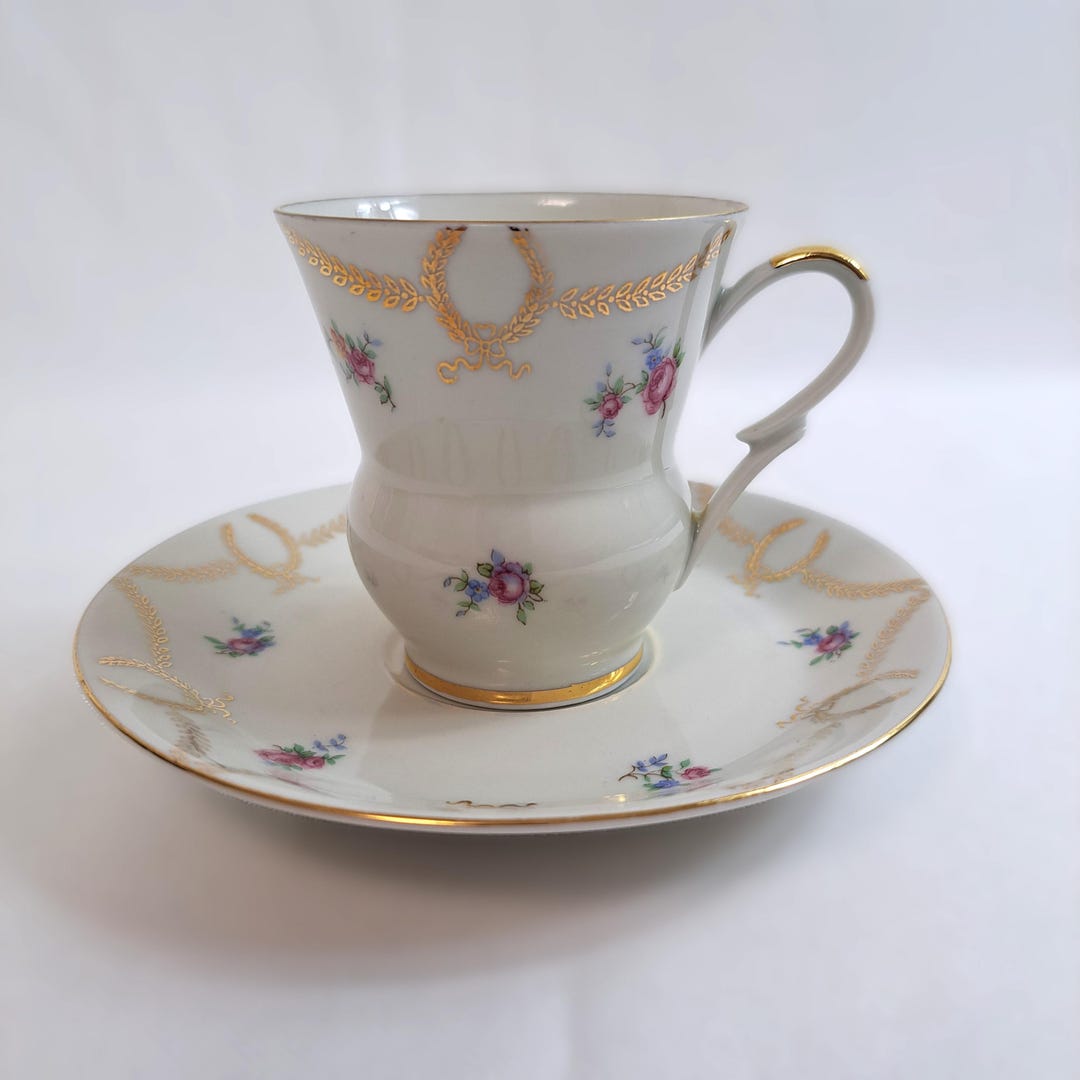 Vintage Aida Demitasse Cup and Saucer Neoclassical Empire Style ...