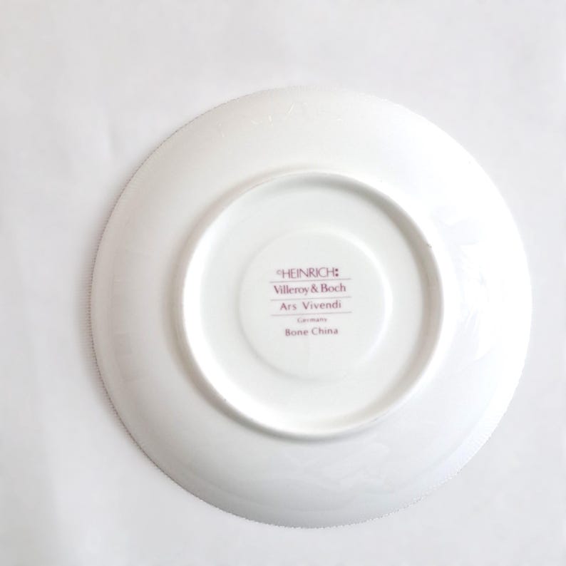 Heinrich Villeroy & Boch Ars Vivendi Bone China Cups and Saucers Set of ...
