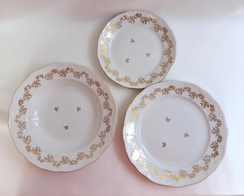 Weimar Katharina Dinner Service – Gilded DDR Porcelain Complete Vintage ...