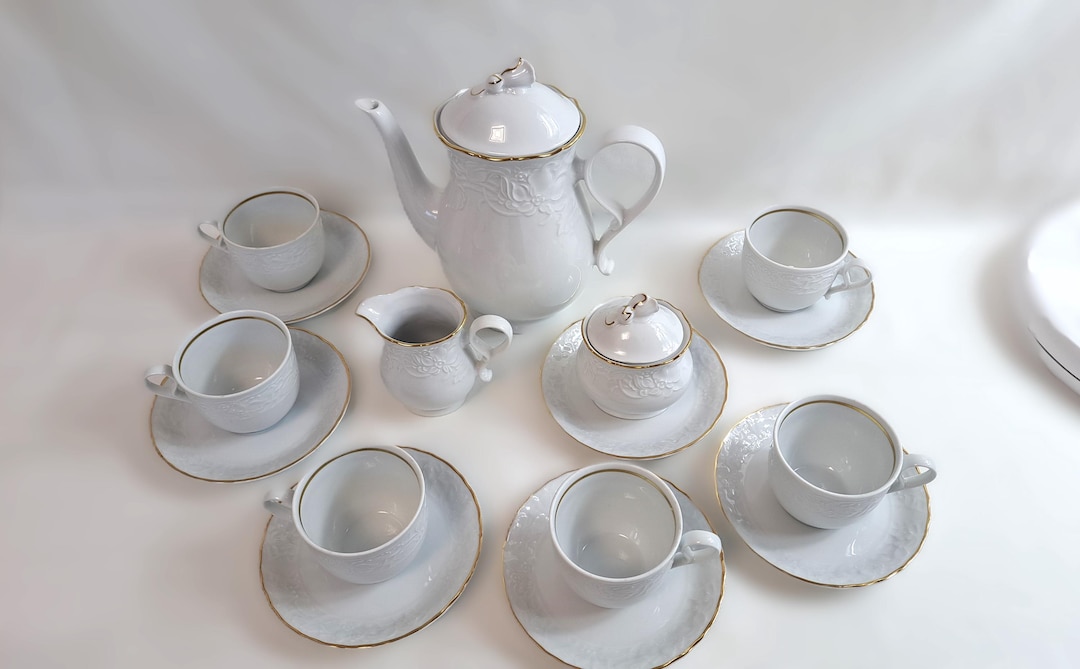 Vintage Tea and Coffee Service - Mitterteich Princess Gold Bavaria ...