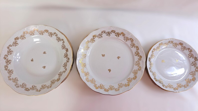 Weimar Katharina Dinner Service – Gilded DDR Porcelain Complete Vintage ...