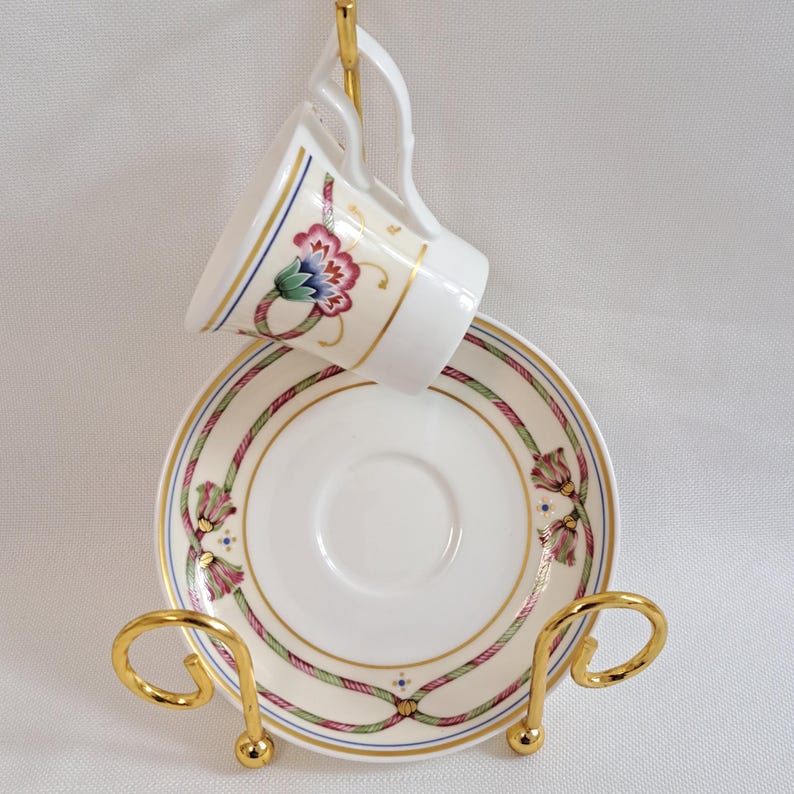 Heinrich Villeroy & Boch Ars Vivendi Bone China Cups and Saucers Set of ...