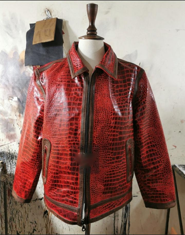 Men's Crocodile Handmade Alligator Textured Embossed Alligator Leather ...