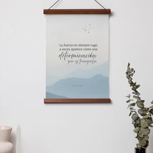 Spanish Inspirational Wall Art Determination Quote Gifts for Him ...