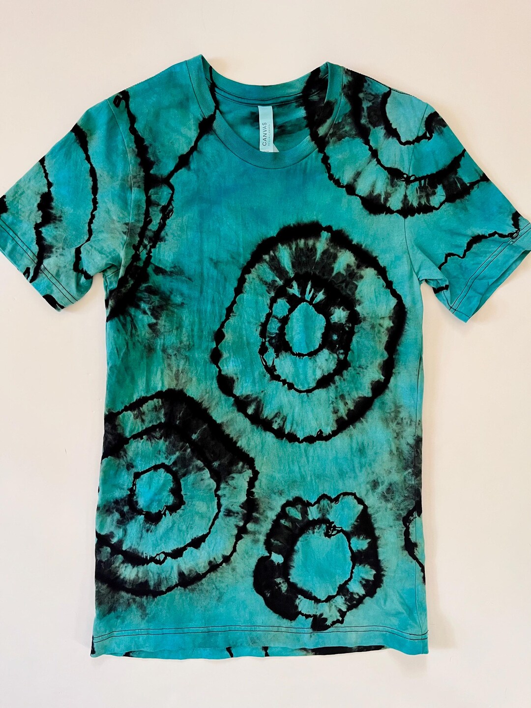 Reverse Ripple Effect Ice Dye T-shirt, Size Small - Etsy