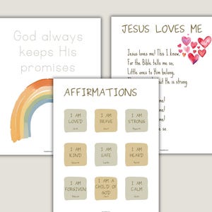 Christian Preschool Morning Menu: Bible Verse Activities (PDF Printable ...