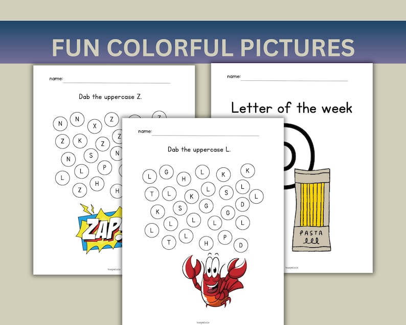 Letter of the Week Printable Bundle: Preschool Alphabet Worksheets (PDF ...