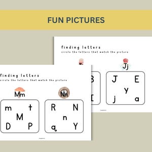 Letter Recognition Worksheet, Find the Letter, Preschool Alphabet ...