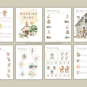Editable Homeschool Farm Morning Menu: CANVA Template (PDF Download) - Etsy