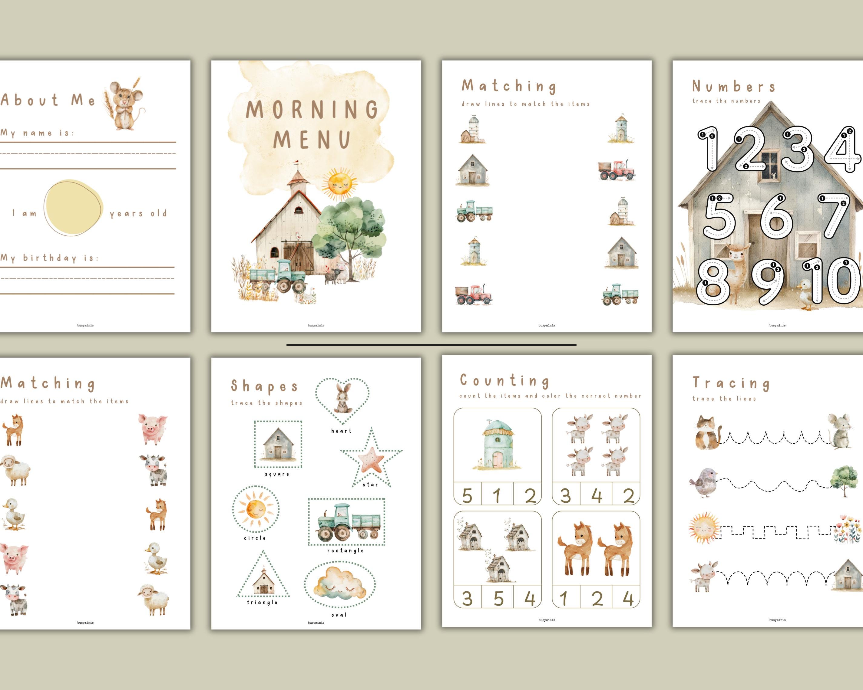 Editable Homeschool Farm Morning Menu: CANVA Template (PDF Download) - Etsy