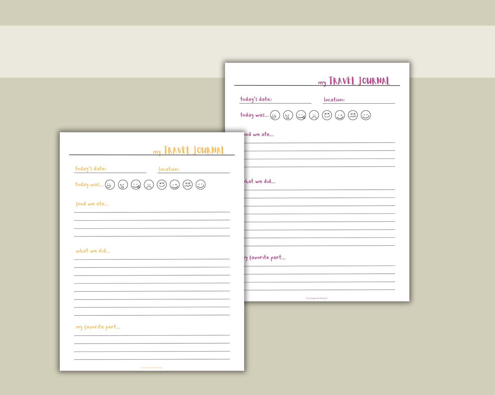 Kids Travel Journal Printable: Vacation Memory Book (PDF) - Etsy