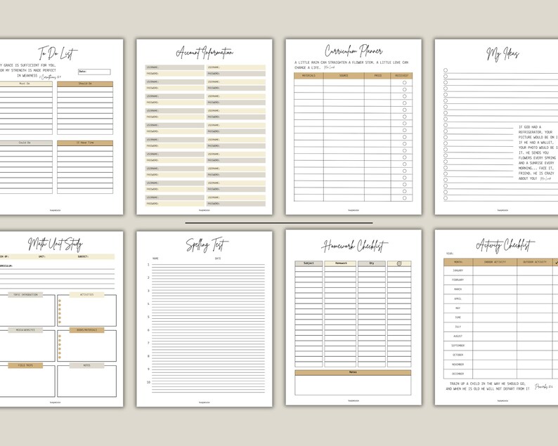 Christian Homeschool Planner Printable: Gospel-based Academic Schedule ...