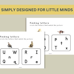 Letter Recognition Worksheet, Find the Letter, Preschool Alphabet ...