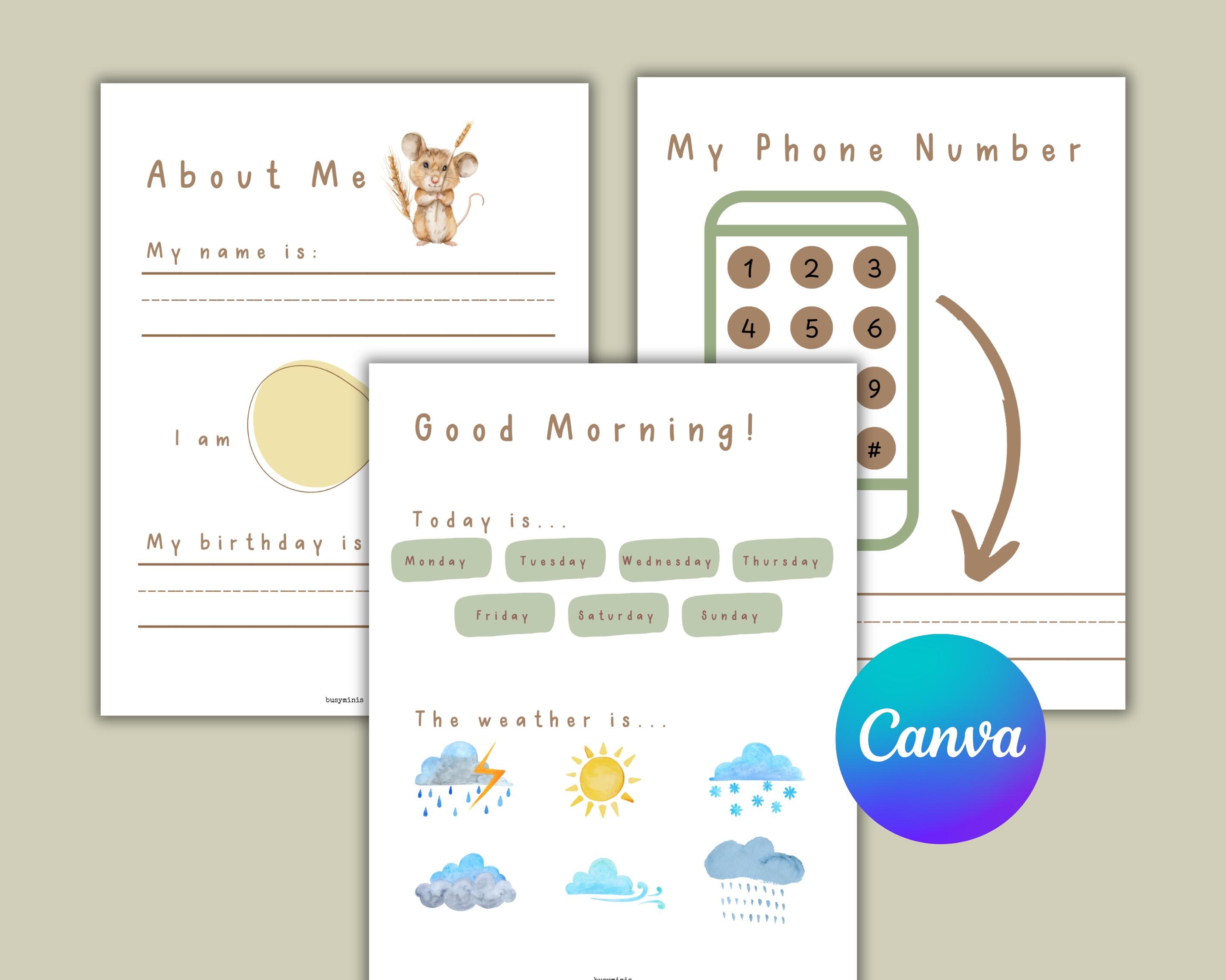 Editable Homeschool Farm Morning Menu: CANVA Template (PDF Download) - Etsy
