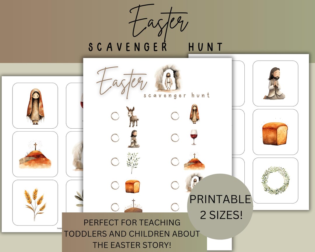 Toddler Easter Scavenger Hunt Printable, Age 2 3 4, Homeschool Toddler ...