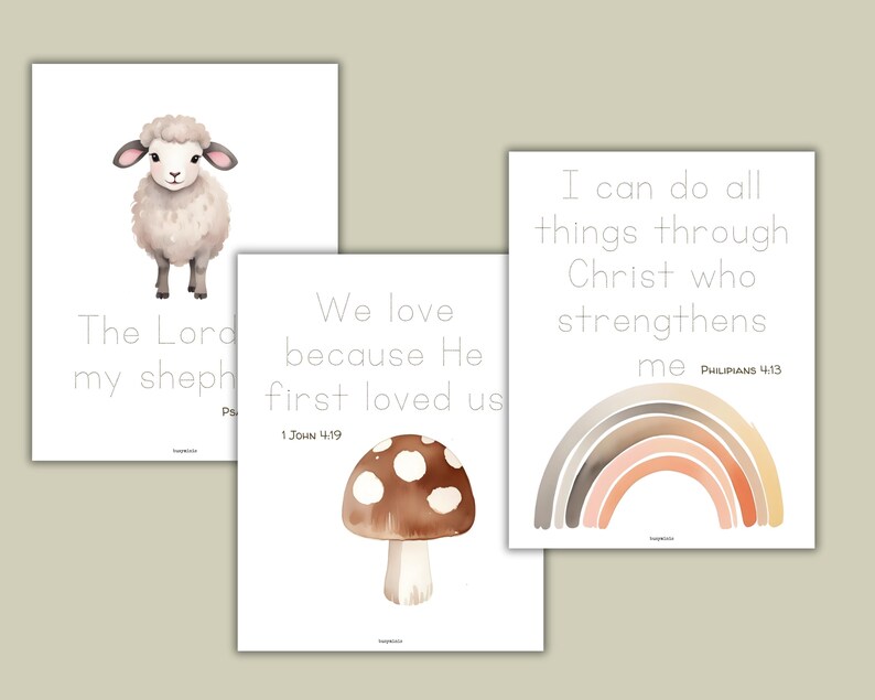 Bible Verse Tracing Pages: Christian Preschool Activity (PDF) - Etsy