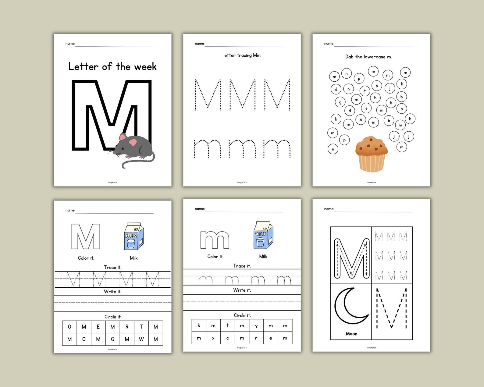 Letter of the Week Printable Bundle: Preschool Alphabet Worksheets (PDF ...