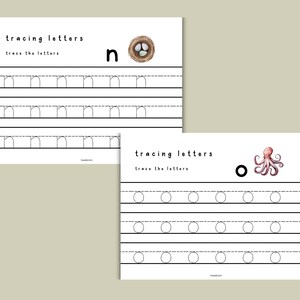 Uppercase Lowercase Alphabet Tracing Worksheets, Preschool Kindergarten ...