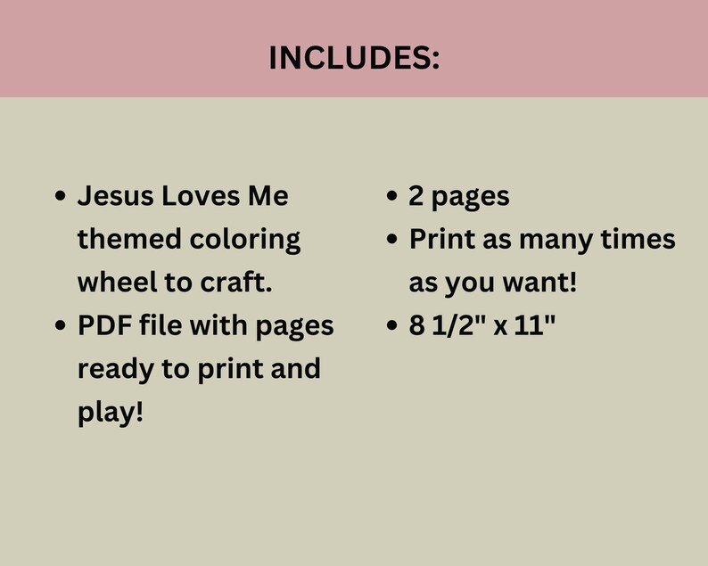Jesus Loves Me Coloring Wheel Printable, Sunday School Lesson ...