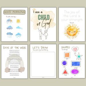 Christian Morning Menu Printable Bundle: Gospel Preschool Activities ...