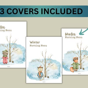 Toddler Winter Morning Menu Printable, Preschool Winter Worksheets ...