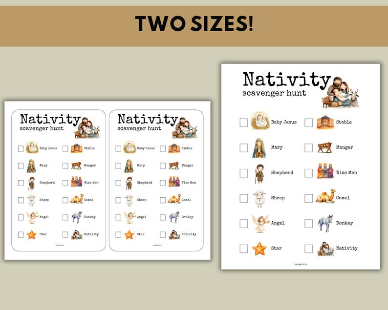 Toddler Nativity Scavenger Hunt Printable, Preschool Christmas Game ...