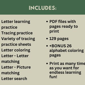 Preschool Alphabet Worksheet Bundle Printable, Age 2 3 4 Tracing ...