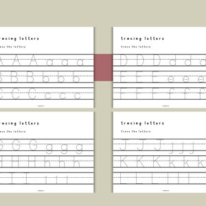 Uppercase Lowercase Alphabet Tracing Worksheets, Preschool Kindergarten ...