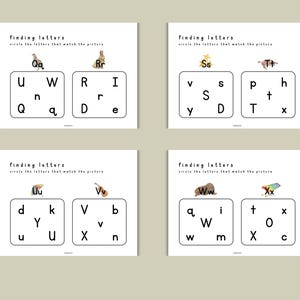 Letter Recognition Worksheet, Find the Letter, Preschool Alphabet ...