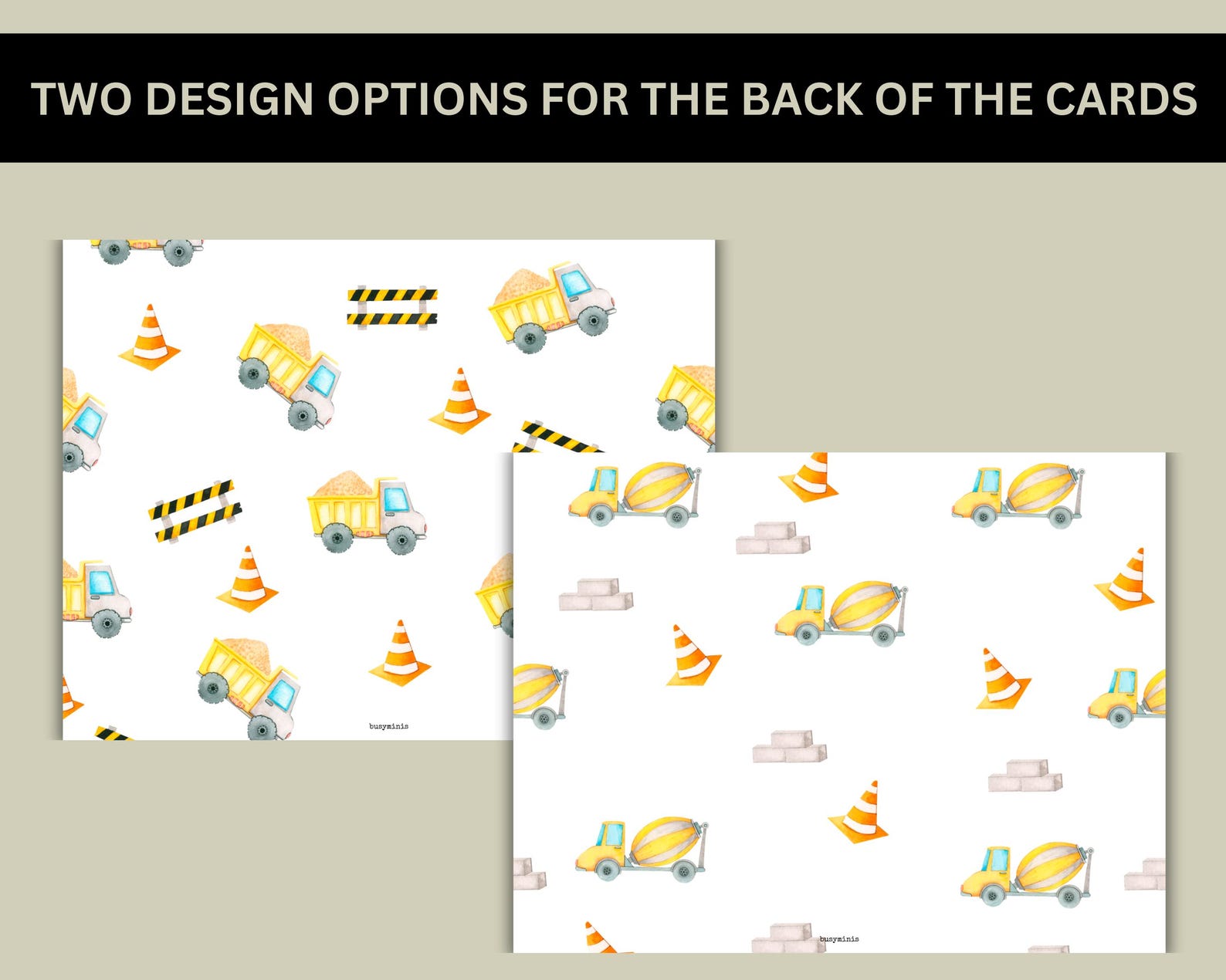 Construction Memory and Matching Game Printable, Kids Memory Game ...