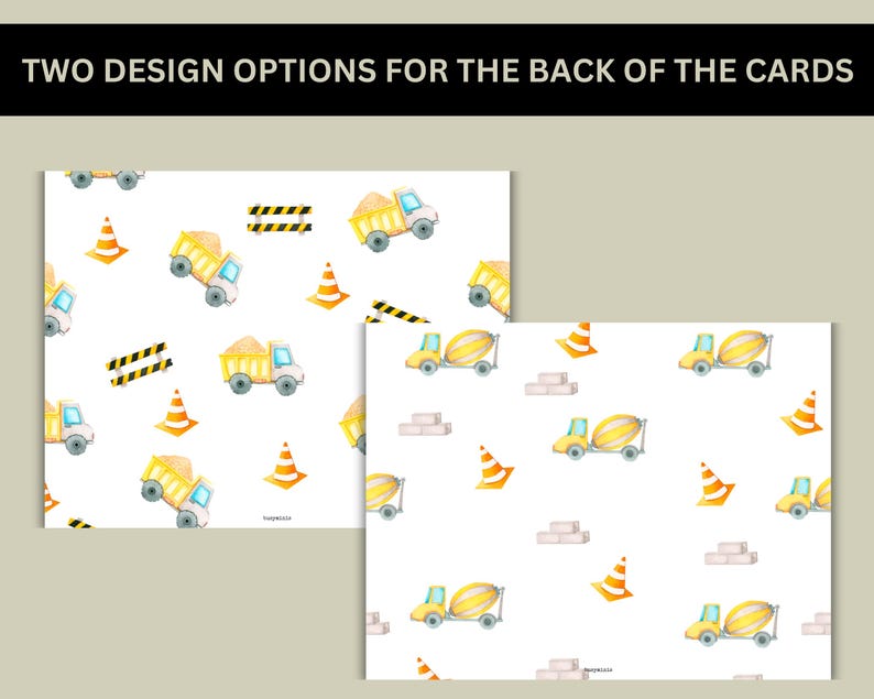 Construction Memory and Matching Game Printable, Kids Memory Game ...