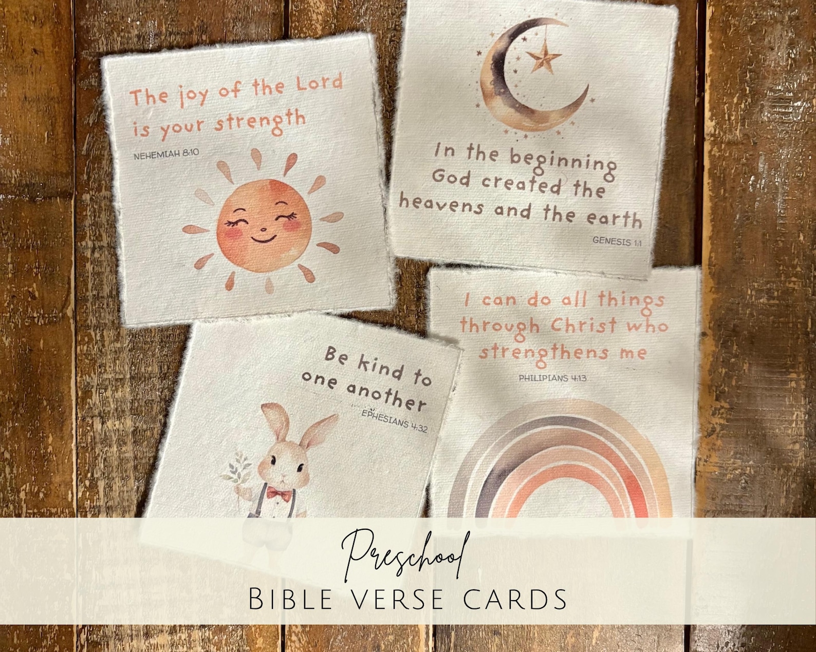 Toddler Bible Verse Cards: Preschool Scripture Memory Cards (PDF ...