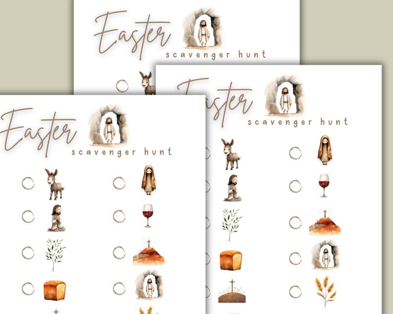 Toddler Easter Scavenger Hunt Printable, Age 2 3 4, Homeschool Toddler ...