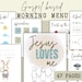 Christian Morning Menu Printable: Gospel Based Preschool Activities ...