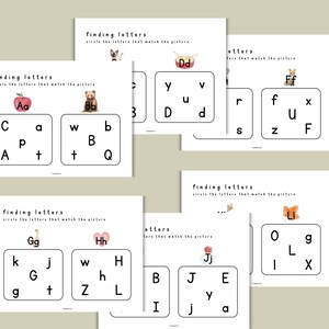 Letter Recognition Worksheet, Find the Letter, Preschool Alphabet ...