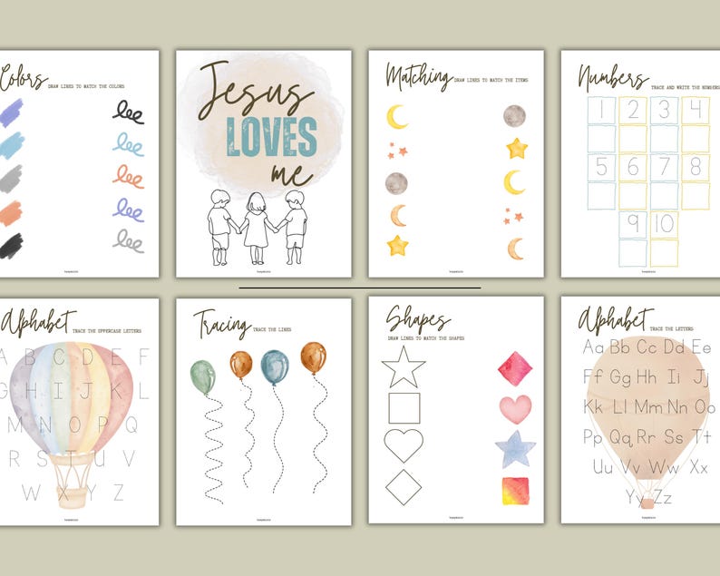 Christian Morning Menu Printable: Gospel Based Preschool Activities ...