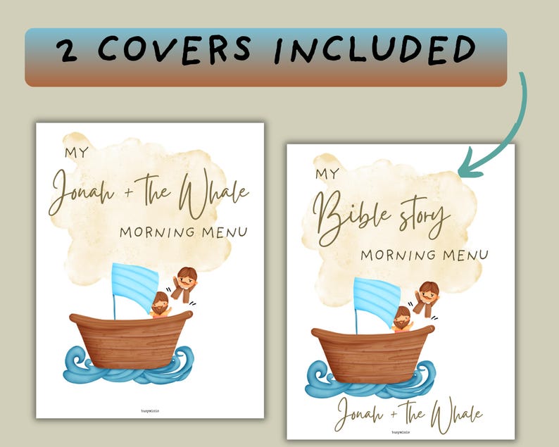 Jonah and the Whale Printable Bundle: Preschool Bible Story Activity ...