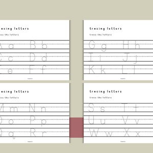 Uppercase Lowercase Alphabet Tracing Worksheets, Preschool Kindergarten ...