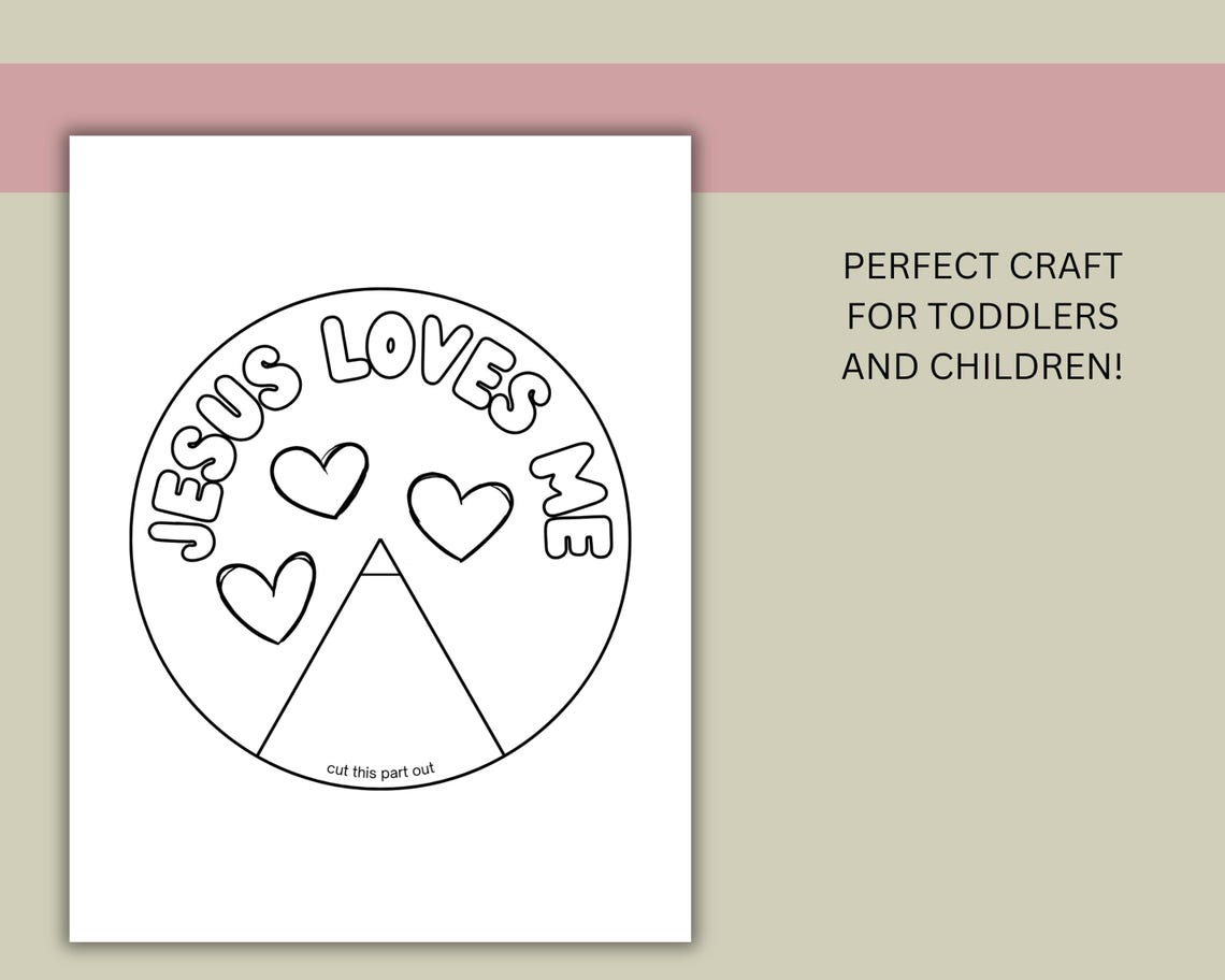Jesus Loves Me Coloring Wheel Printable, Sunday School Lesson ...
