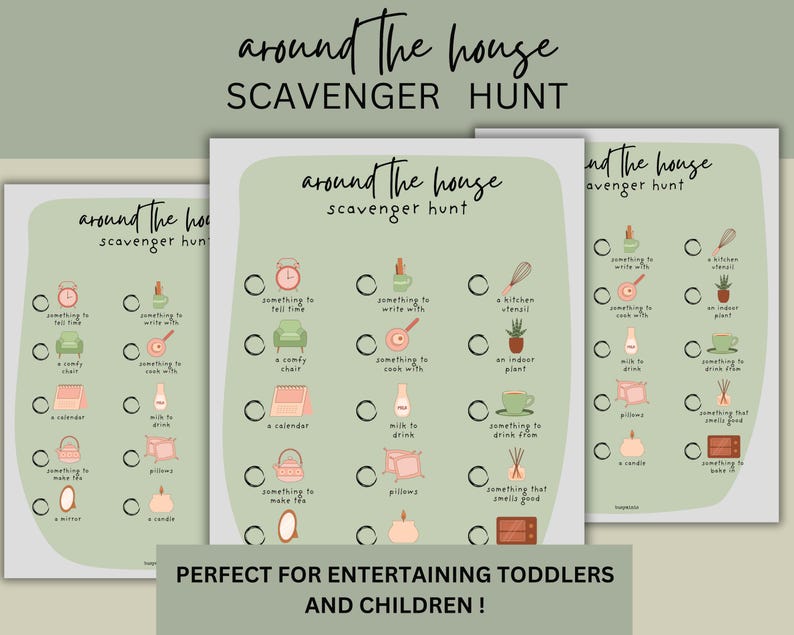 Kids Indoor Scavenger Hunt Printable, Preschool Winter Game, Indoor ...