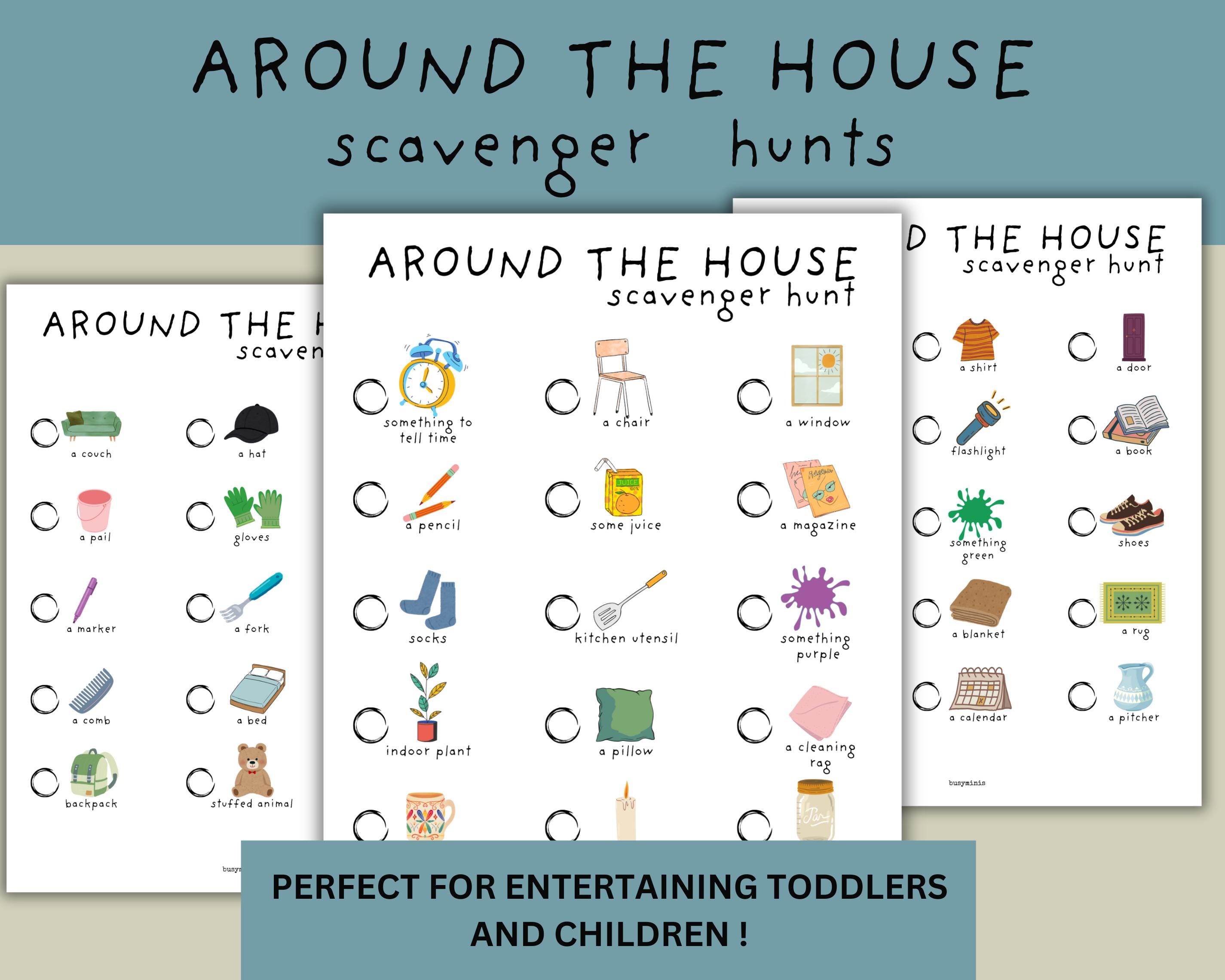 Kids Indoor Scavenger Hunt Printable, Preschool Winter Game, Indoor ...