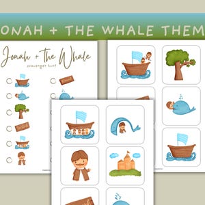 Jonah and the Whale Scavenger Hunt Printable, Indoor Activity ...