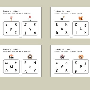 Letter Recognition Worksheet, Find the Letter, Preschool Alphabet ...