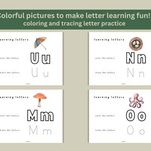 Preschool Alphabet Worksheets Bundle Printable, Tracing Coloring ...