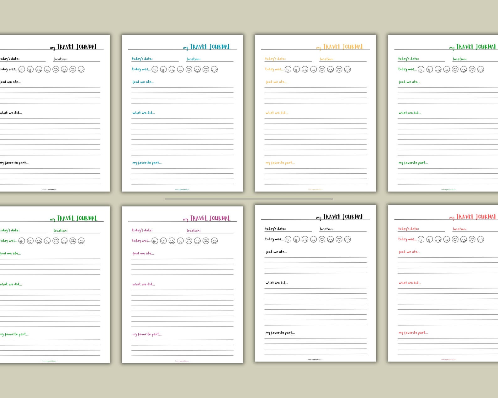 Kids Travel Journal Printable: Vacation Memory Book (PDF) - Etsy
